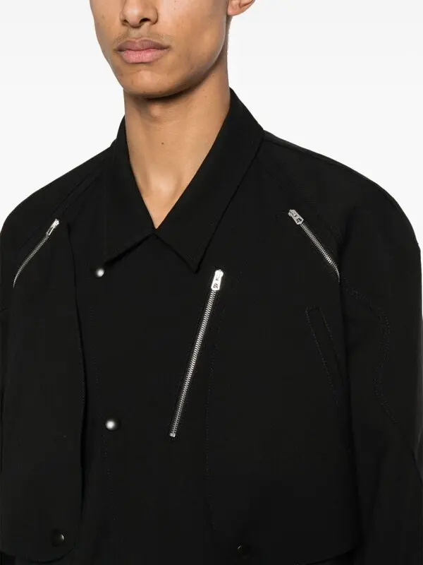 Kiko Kostadinov Tonino Utility Asymmetric Jacket In Black - 44