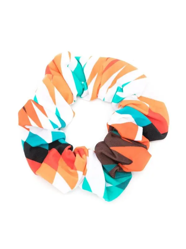 LYGIA & NANNY Lola Geometric-print Scrunchie - Multicolour