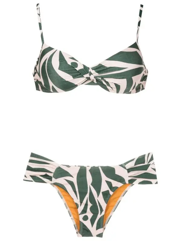 LYGIA & NANNY Vitoria Abstract-print Bikini - Green
