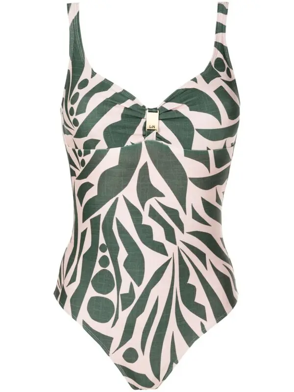 LYGIA & NANNY Roberta Abstract-print One-piece - Green