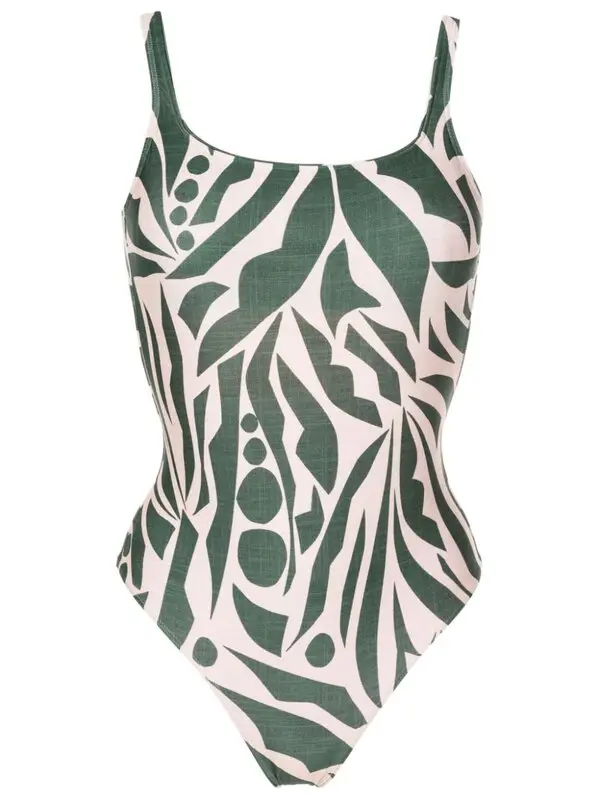 LYGIA & NANNY Hapuna Abstract-print One-piece Swimsuit - Green