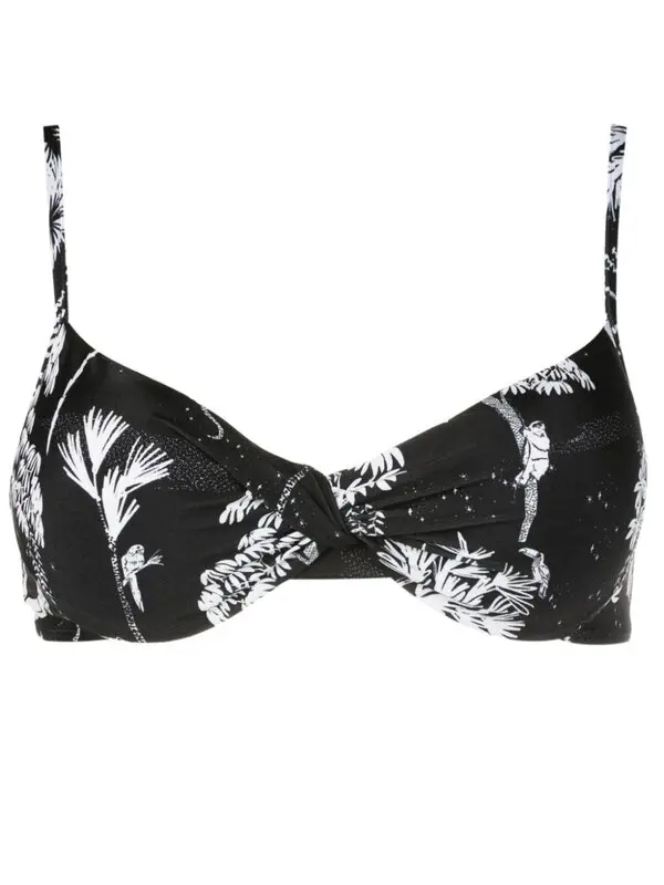 LYGIA & NANNY Cassis Twist-detail Bikini Top - Black