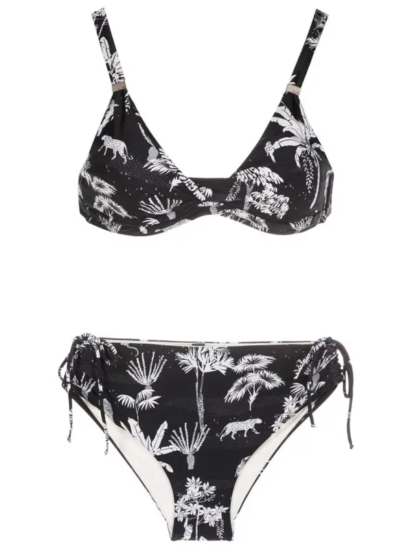 LYGIA & NANNY Marcela Graphic-print Bikini - Black