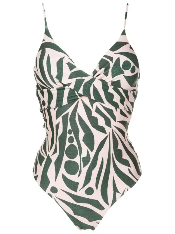 LYGIA & NANNY Bianca Graphic-print One-piece - Green