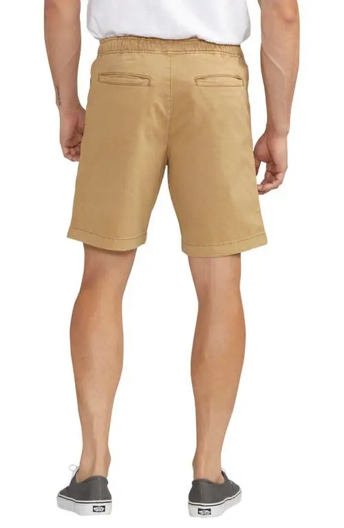 SILVER JEANS CO. Pull-on Stretch Chino Shorts - Tan