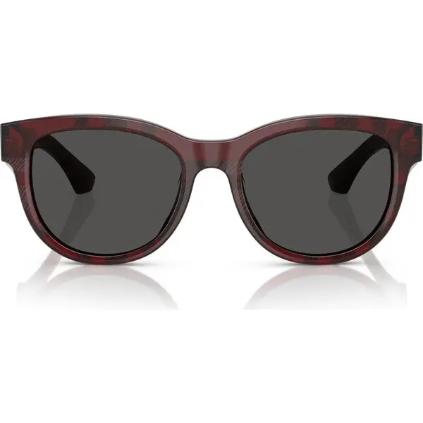 Burberry 54mm Round Frame Sunglasses - Matte Red