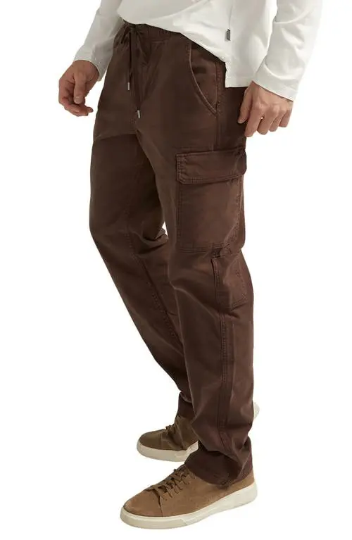 SILVER JEANS CO. Pull-on Twill Cargo Pants - Coffee