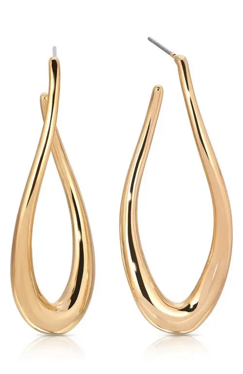 Ettika Oval Hoop Earrings - Gold