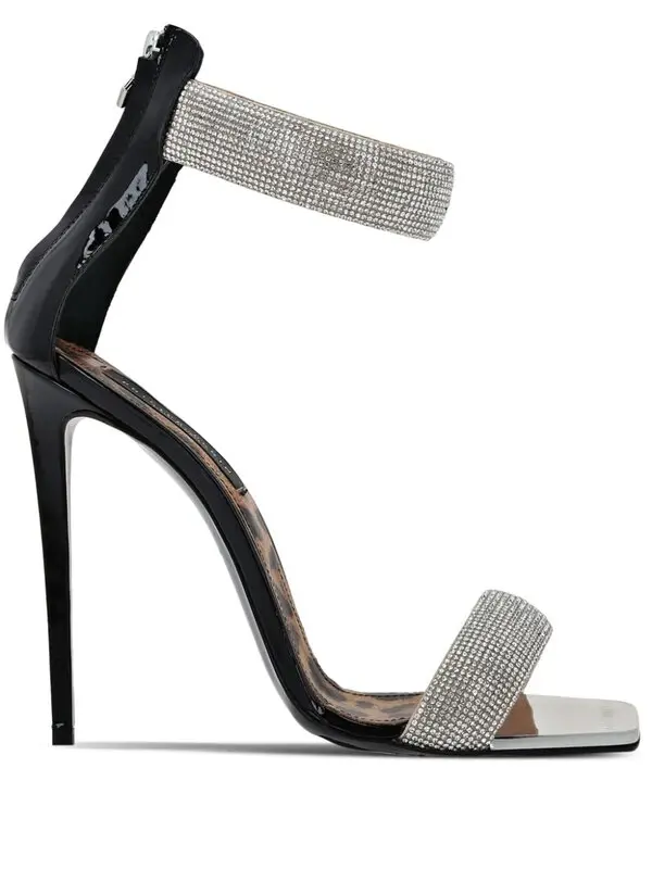 Philipp Plein 120mm Crystal-embellished Leather Sandals