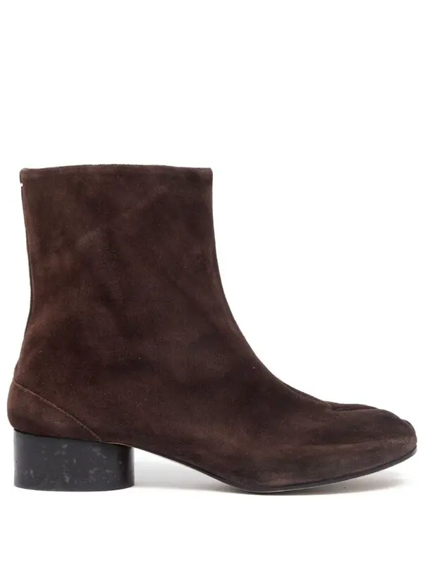 MAISON MARGIELA Tabi 30mm Suede Ankle Boots - Brown