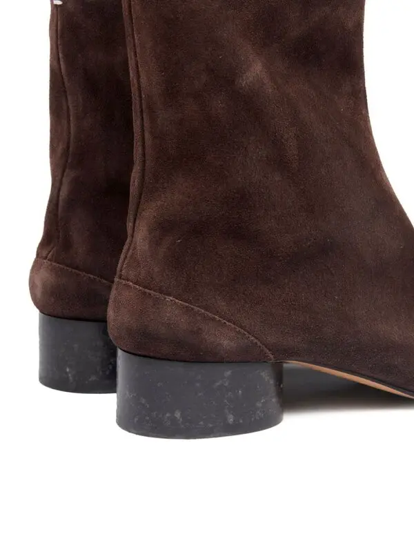 MAISON MARGIELA Tabi 30mm Suede Ankle Boots - Brown