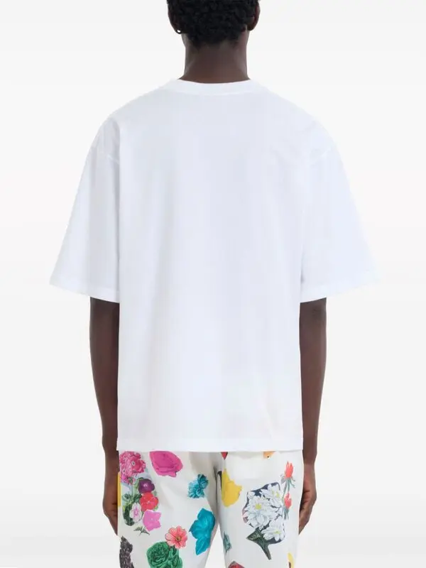 Marni Floral Logo-print Cotton T-shirt