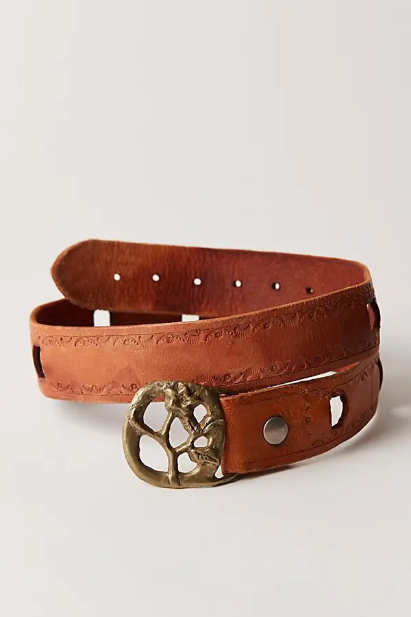 ALKEMIE Flora Leather Belt - Brown