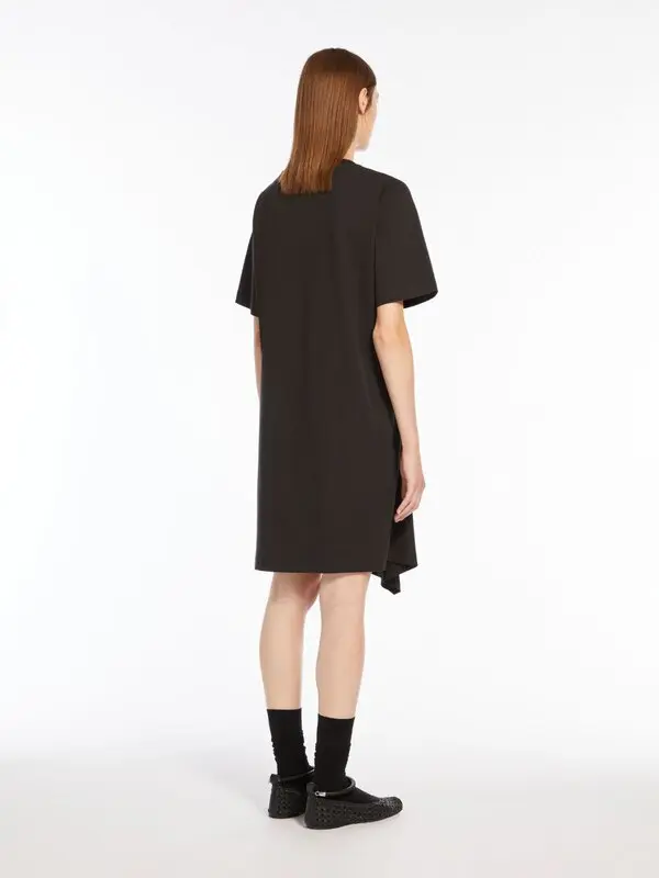 v neck knee length dress for women A-Line V-Neck Knee-Length Black Homecoming Dress with Beading PD037 main image 0