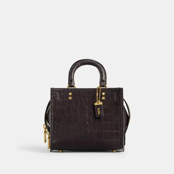 Coach Rogue 20 In Alligator - Brass/oxblood