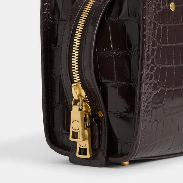 Coach Rogue 20 In Alligator - Brass/oxblood