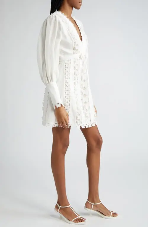 Zimmermann Flutter Butterfly Lace Linen Dress In Natural - 30% Off |  Editorialist