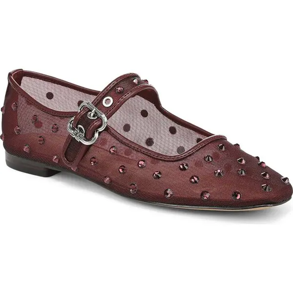 Sam Edelman Michaela Shine Mary Jane Flat - French Merlot