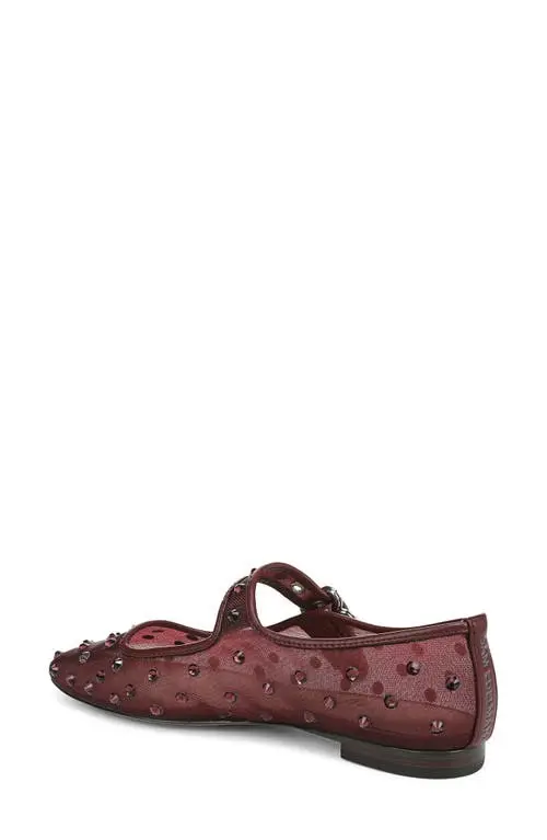 Sam Edelman Michaela Shine Mary Jane Flat - French Merlot