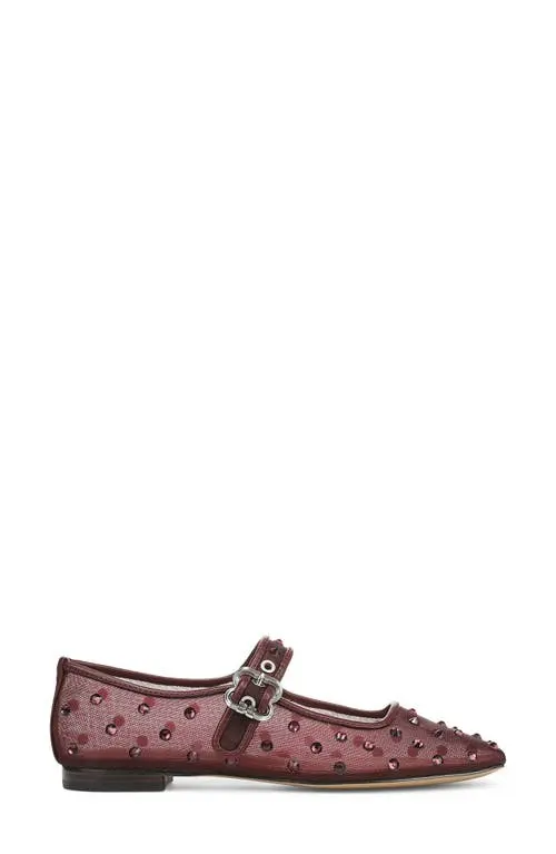 Sam Edelman Michaela Shine Mary Jane Flat - French Merlot