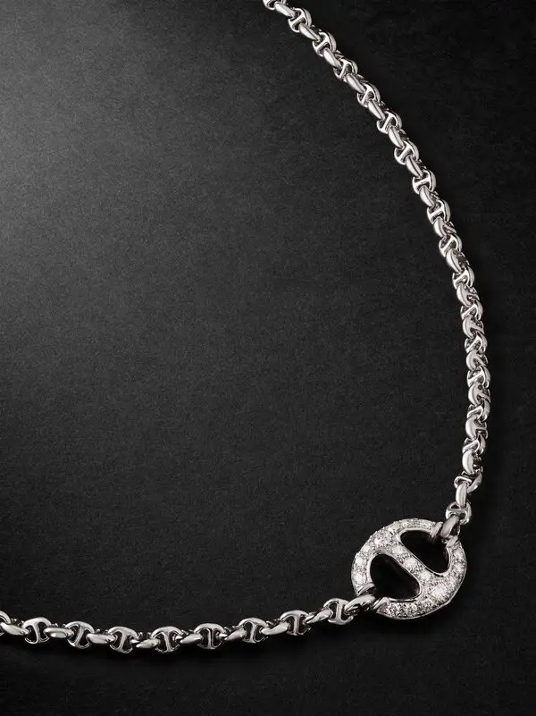 Hoorsenbuhs 18-karat White Gold Diamond Necklace - Silver