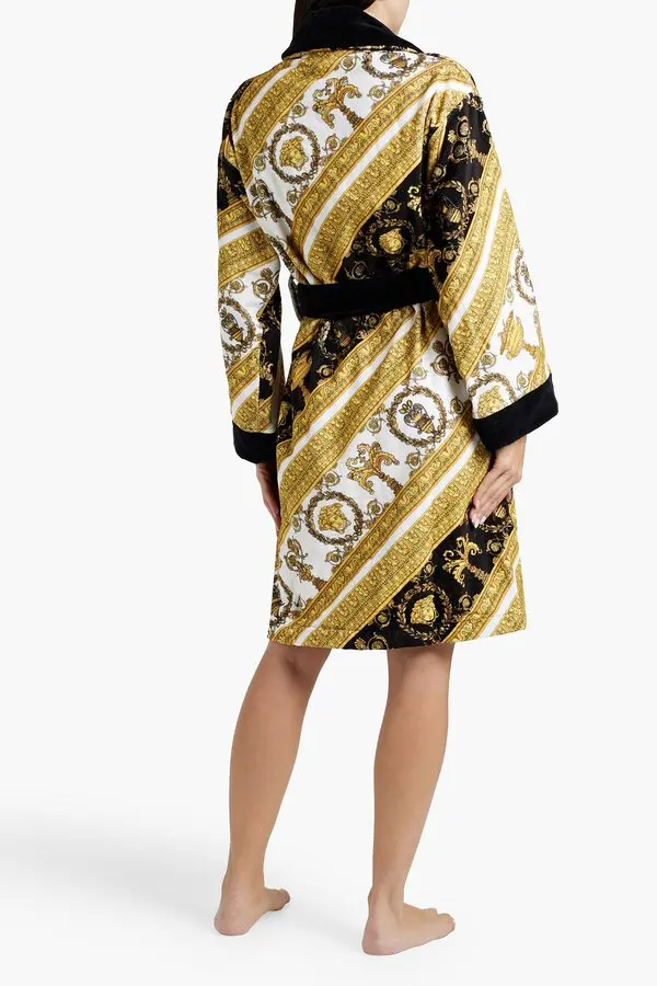Versace Printed Cottonterry Bathrobe