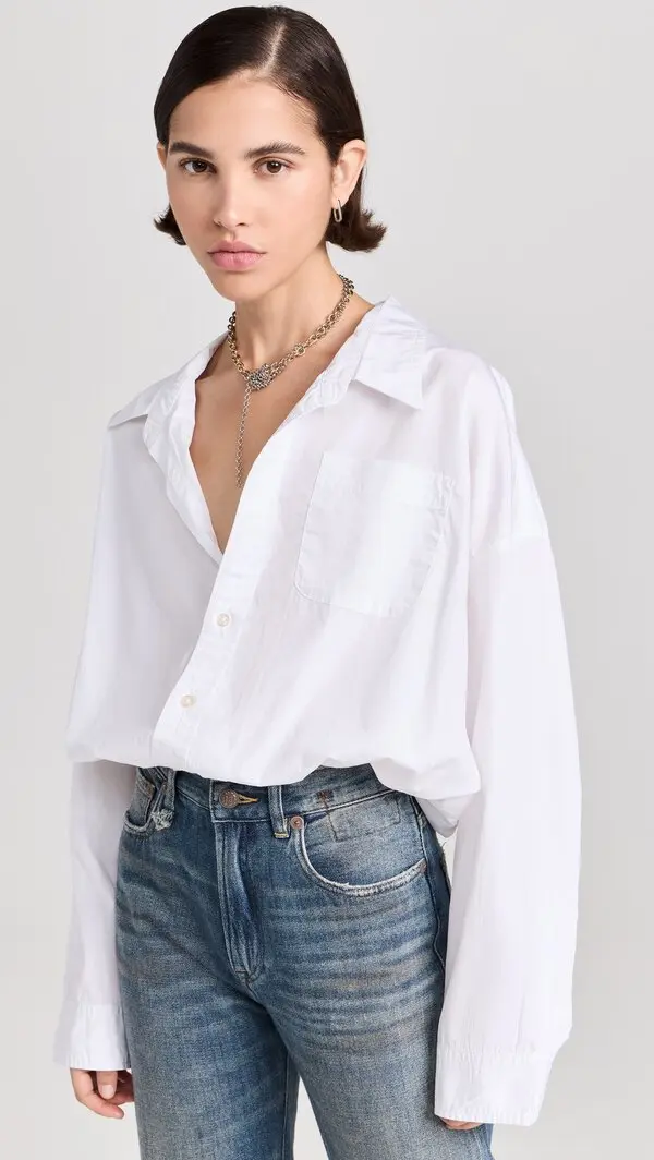 R13 Crossover Bubble Shirt