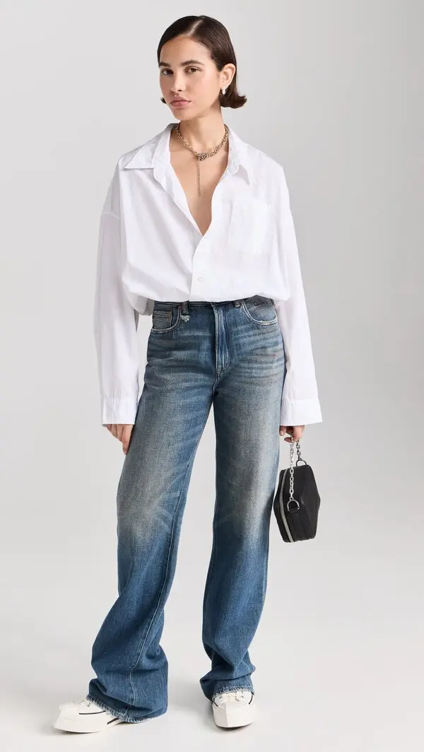 R13 Crossover Bubble Shirt