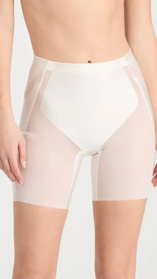 Spanx Shape Booty-lifting Mid-thigh Short - Linen