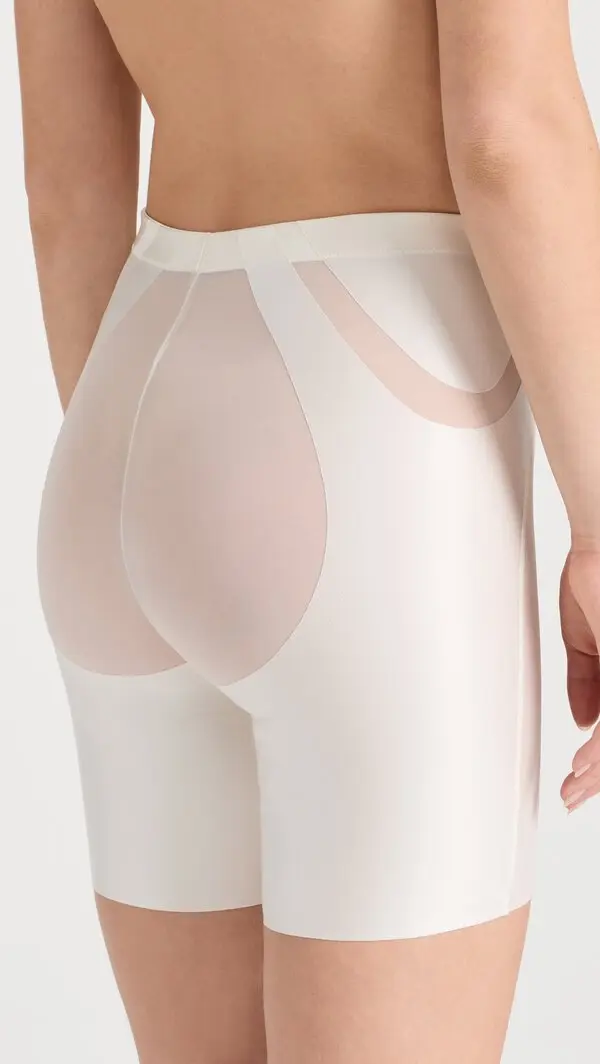 Spanx Shape Booty-lifting Mid-thigh Short - Linen