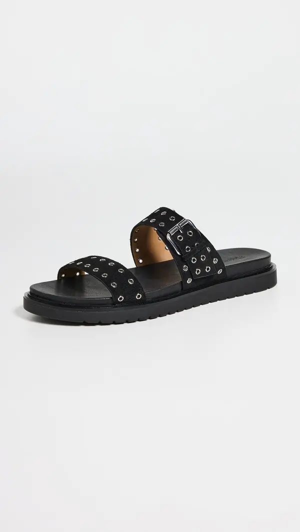 Madewell The Dee Double Strap Slide Sandals