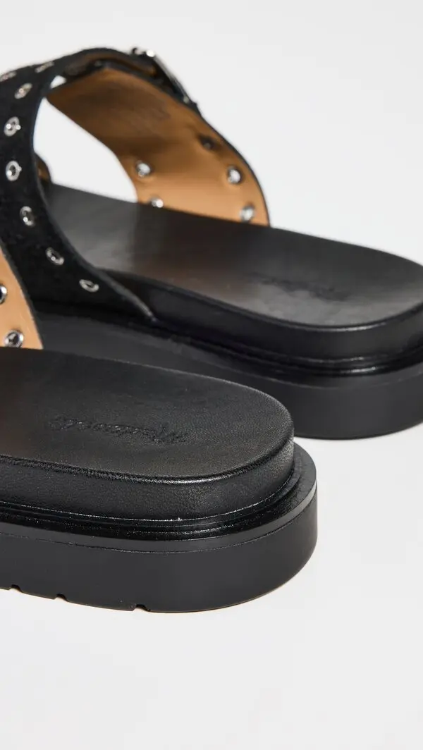 Madewell The Dee Double Strap Slide Sandals