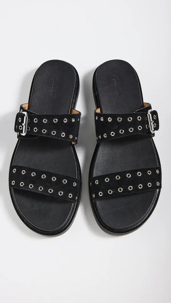 Madewell The Dee Double Strap Slide Sandals
