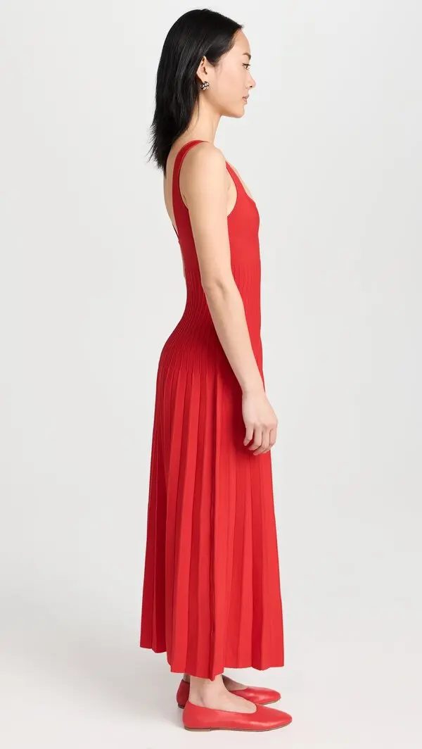 STAUD Ellison Dress Red Rose