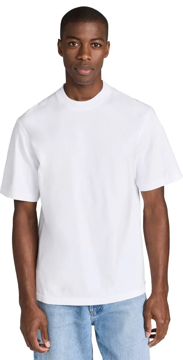 AGOLDE Asha Mock Neck Tee - White