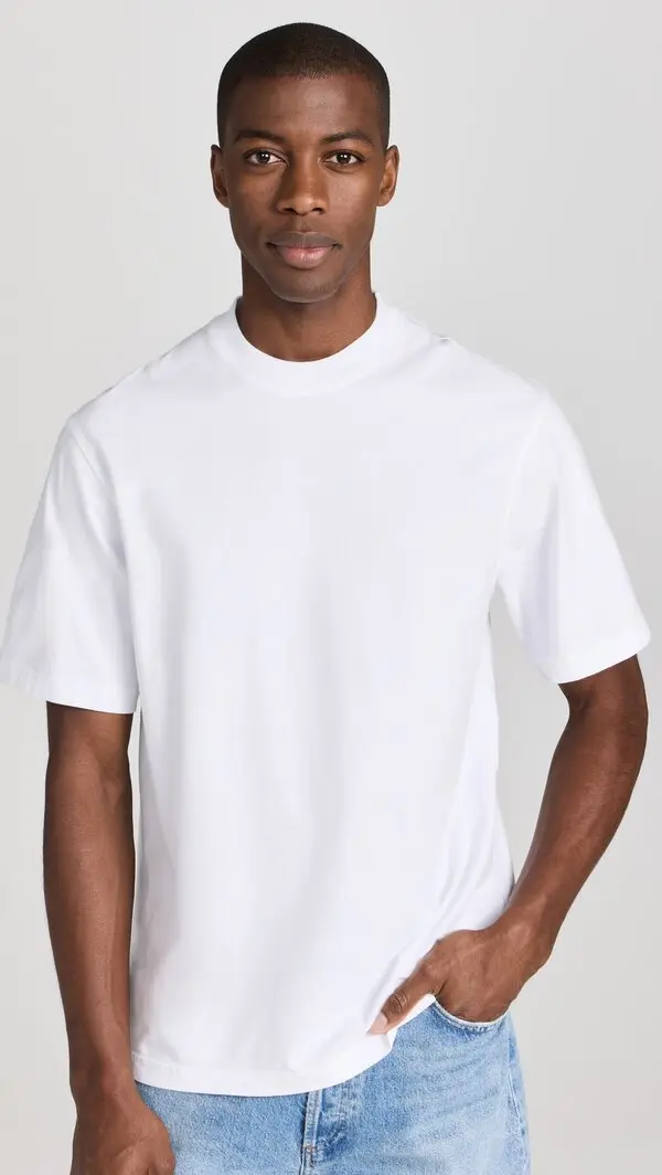 AGOLDE Asha Mock Neck Tee - White