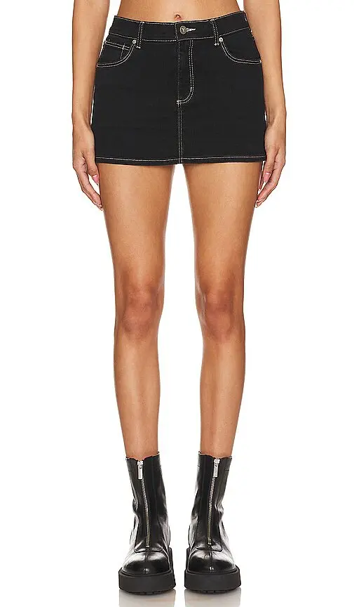 Abrand Denim 99 Low Mini Skirt