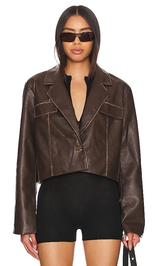 Superdown Blakely Faux Leather Jacket