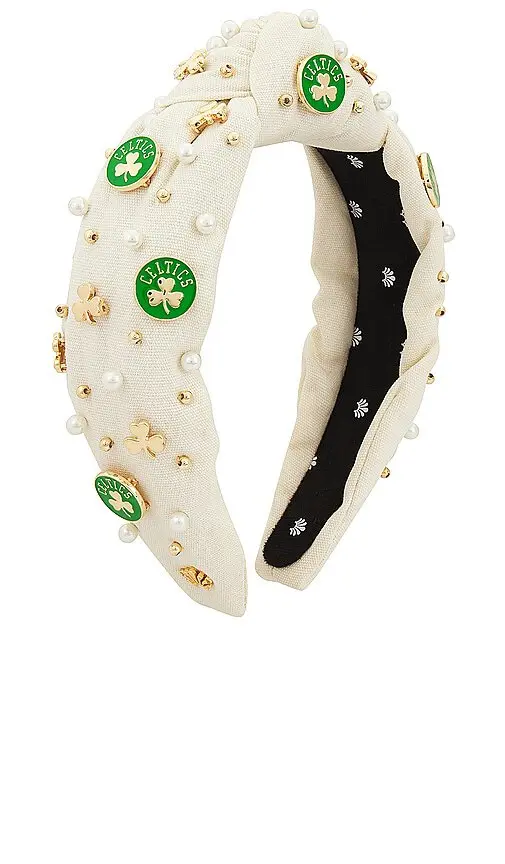 Lele Sadoughi X Nba Boston Celtics Embellished Headband In  display picture 3