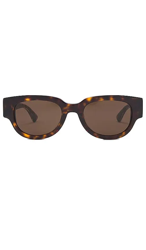 Bottega Veneta Triangle Cat Eye Sunglasses - Havana