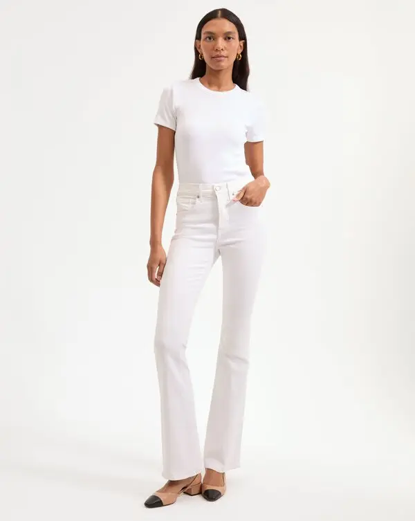 Veronica Beard Beverly Skinny-flare Jean - White