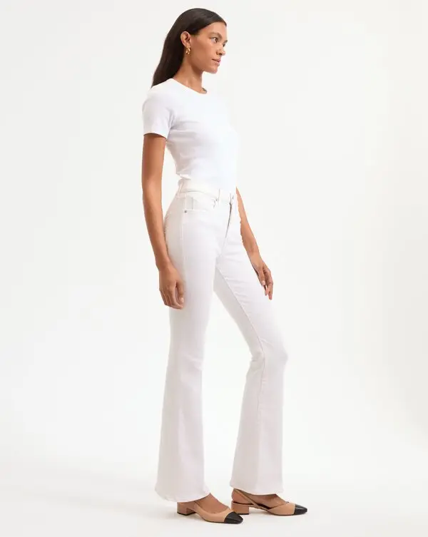 Veronica Beard Beverly Skinny-flare Jean - White