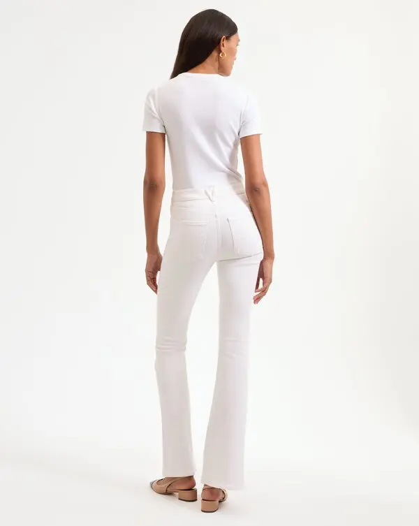 Veronica Beard Beverly Skinny-flare Jean - White