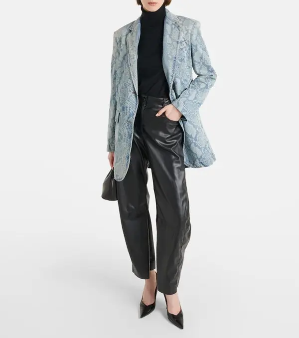 Sportmax Snake-effect Cotton Blazer