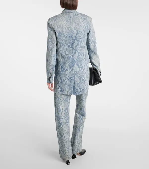 Sportmax Snake-effect Cotton Blazer