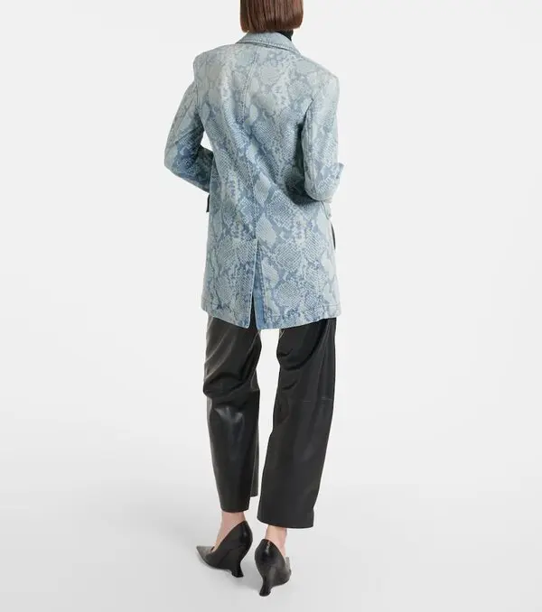 Sportmax Snake-effect Cotton Blazer