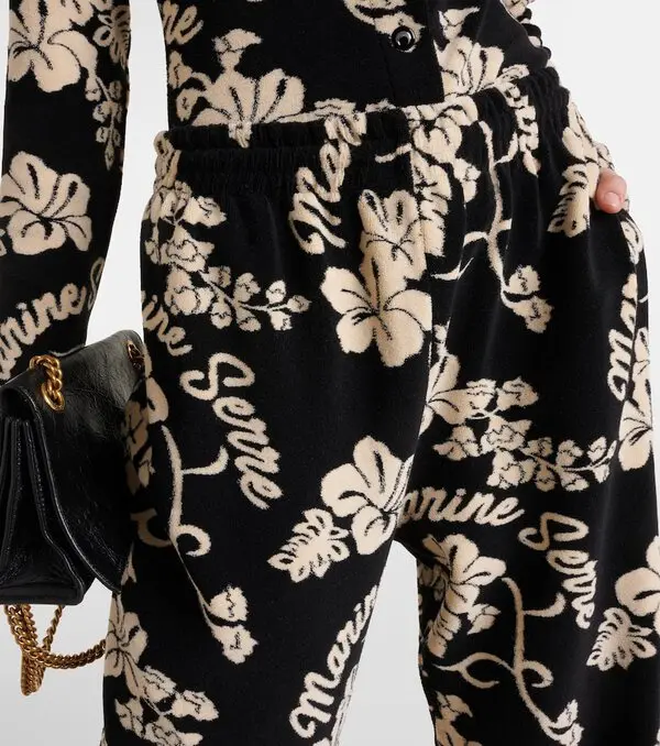 MARINE SERRE Floral Jacquard Track Pants