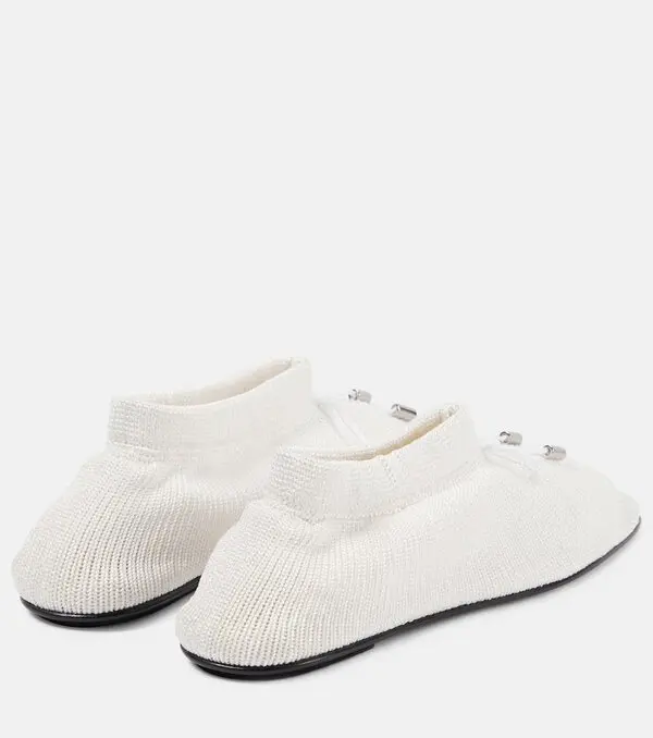TOTEME Knit Ballet Flats - White