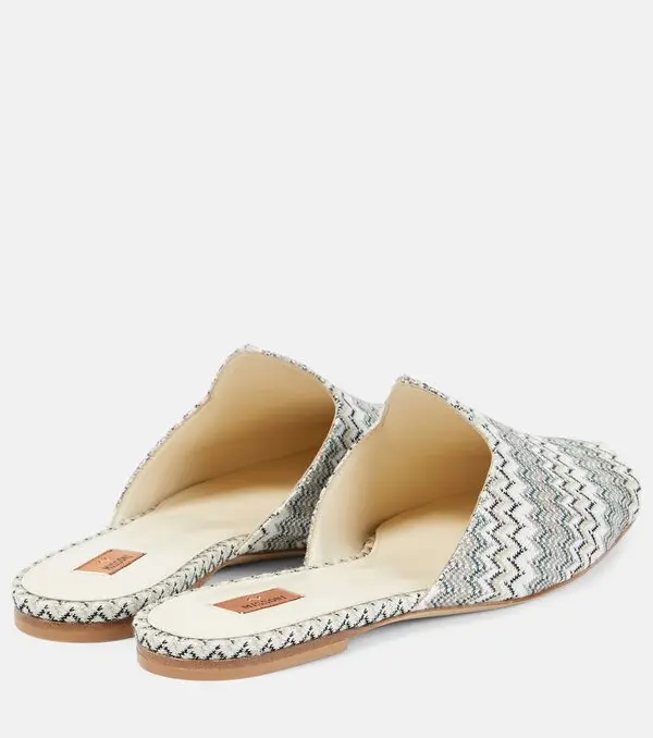 Missoni Zig Zag Canvas Mules - Multicoloured