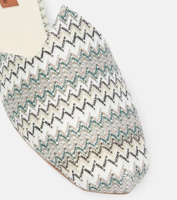 Missoni Zig Zag Canvas Mules - Multicoloured